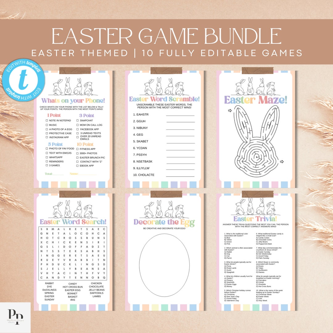 Easter Games Bundle Easter Games Easter Party Games Easter Games for ...