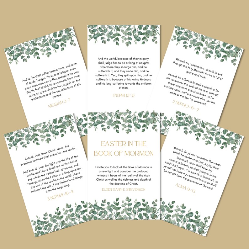 LDS Easter in the Book of Mormon Cards - Printable Cards for Easter ...