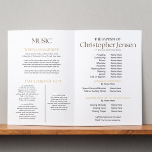 Minimalistic LDS Baptism Program Editable Template Instant Download ...