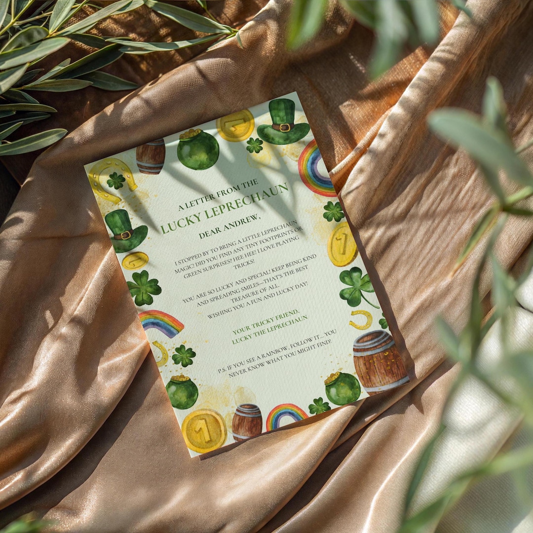 Editable Leprechaun Letter, Leprechaun Trap Letter, Letter From ...