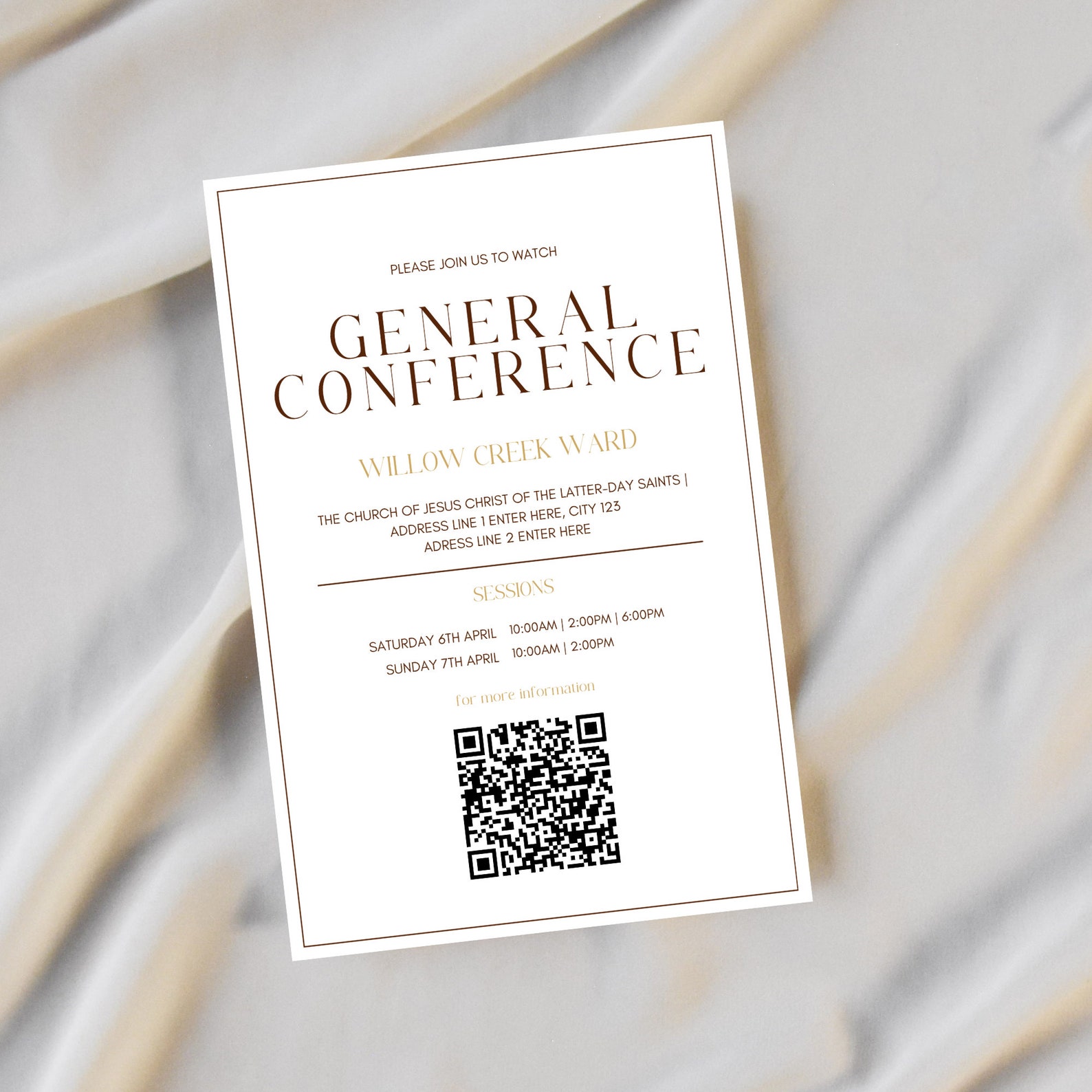 LDS General Conference Invitation Template - Lds Church General ...