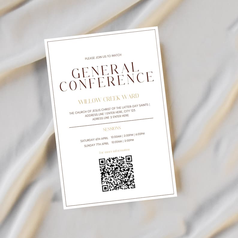 LDS General Conference Invitation Template - Lds Church General ...