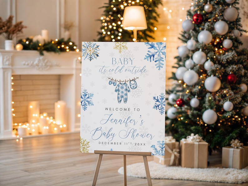 Winter Baby Shower Bundle, Snowflake Invitation, Games (digital ...