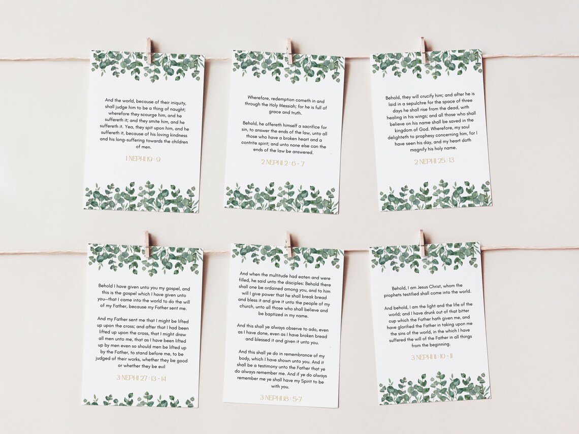 LDS Easter in the Book of Mormon Cards - Printable Cards for Easter ...