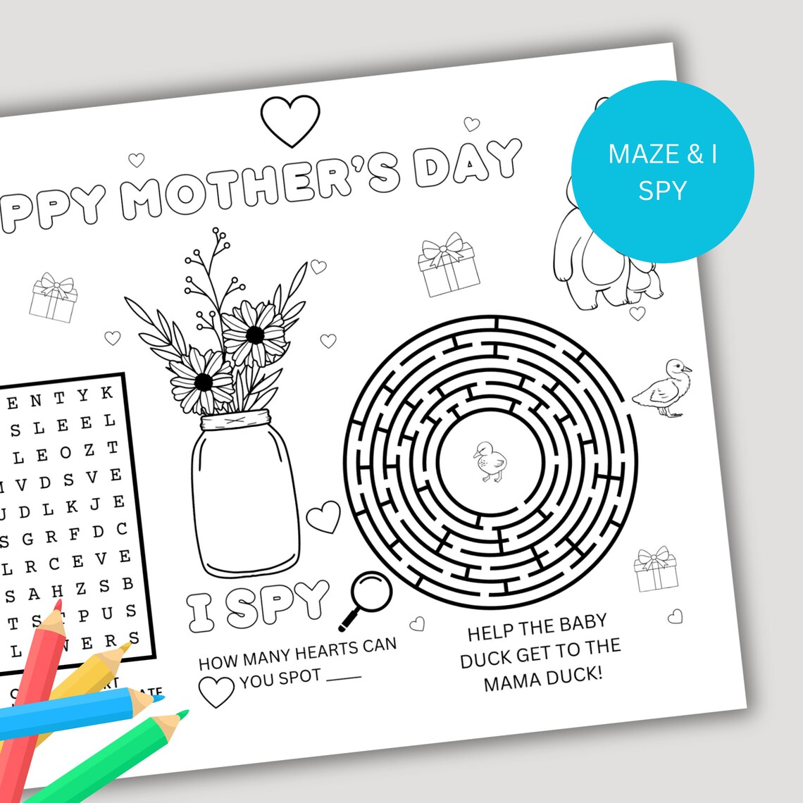 LDS Primary Mothers Day Activity Worksheet, Gift for Mum, Mothers Day ...