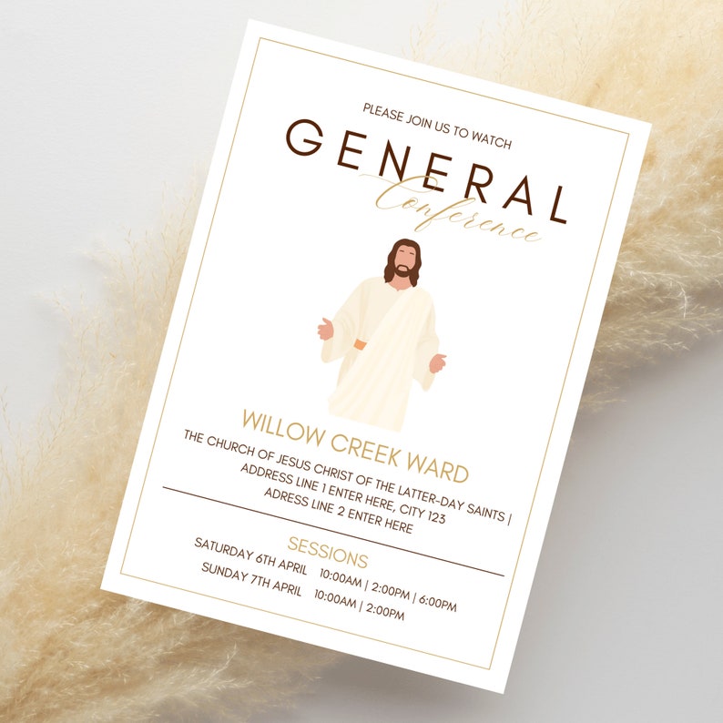 LDS General Conference Invitation Template - Lds Church General ...