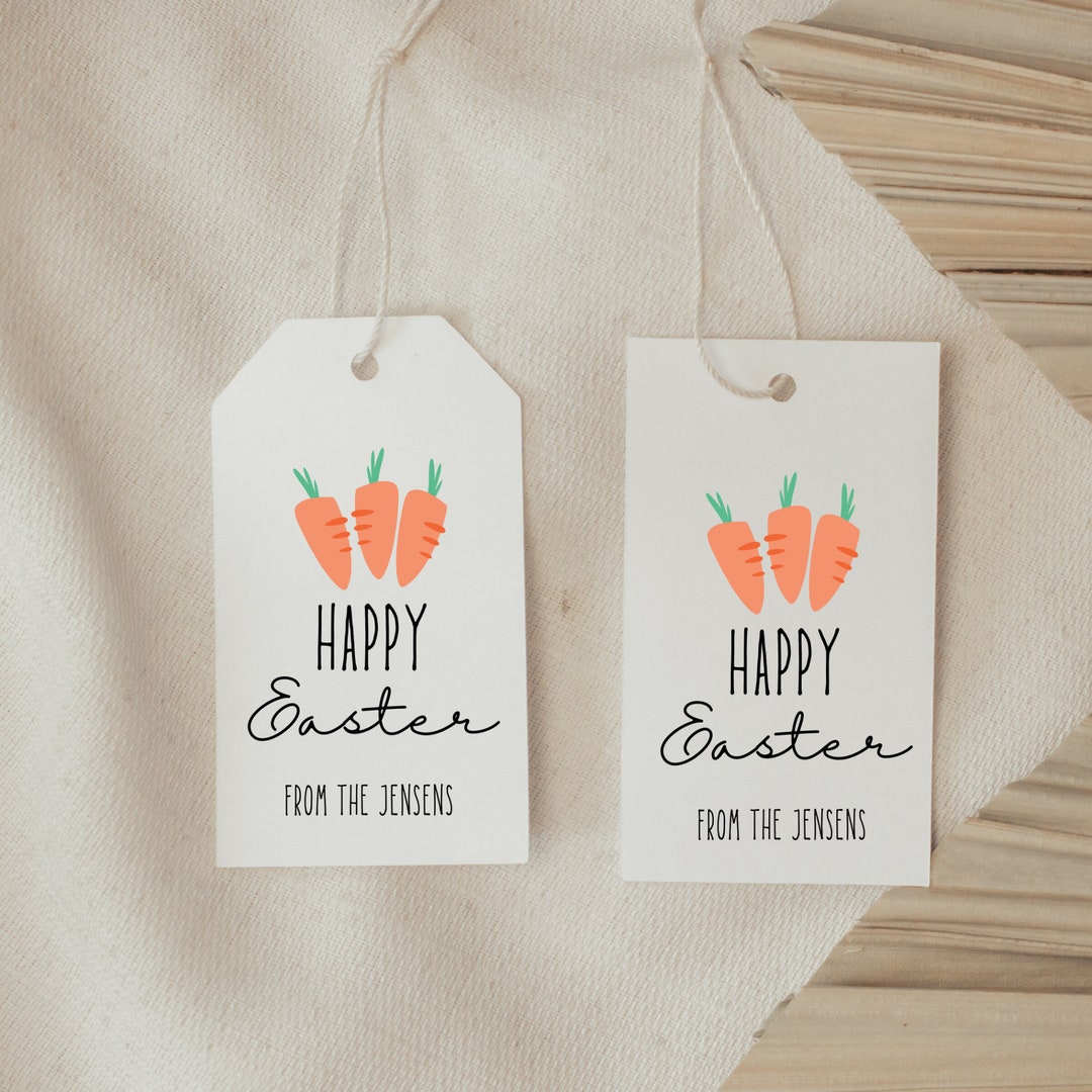 Easter Gift Tag Template - Easter Gift Tag, Treat Bag Tag - Easter ...