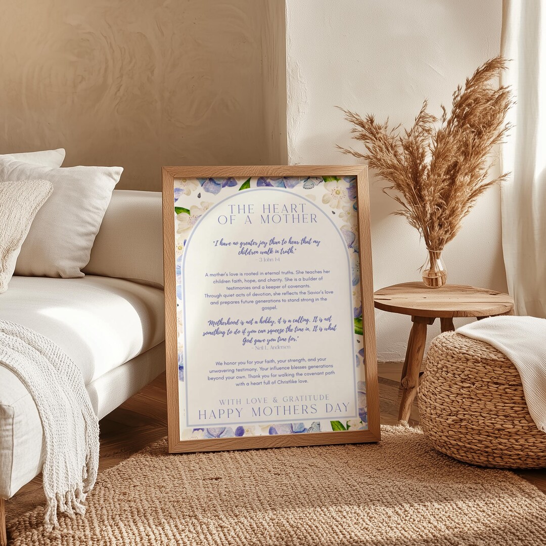 LDS Mothers Day Devotional Printable, Relief Society Gift, Lds Mothers ...