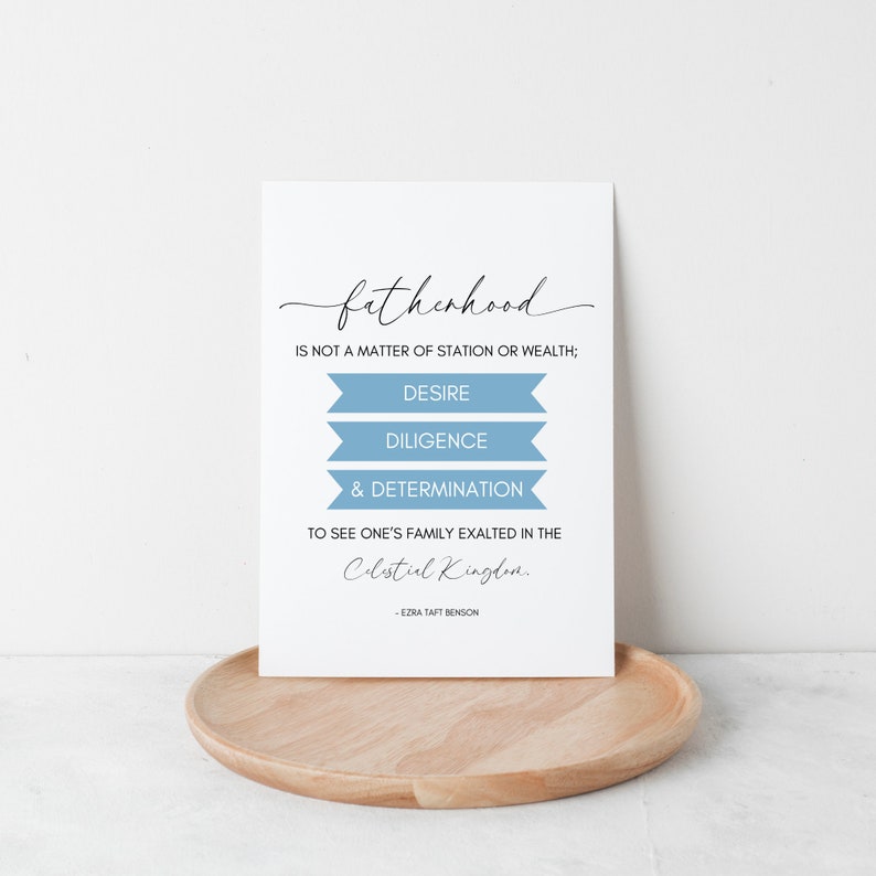 LDS Fathers Day Quote Printable Wall Art, Fathers Day, Lds Quote ...