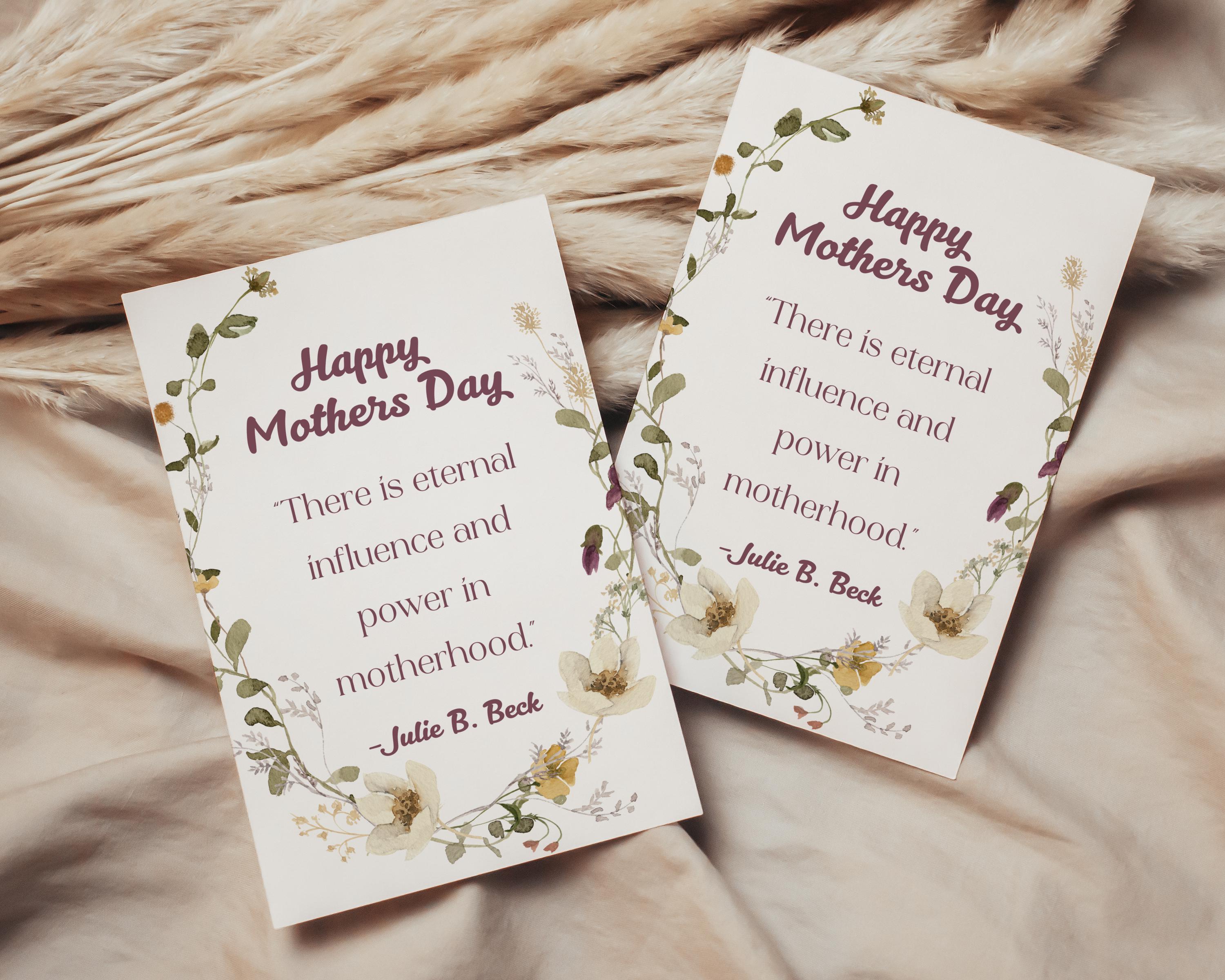 LDS Mothers Day Printable, Mothers Day Ministering Card, Mothers Day ...