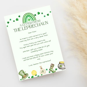 Leprechaun Letter Printable Template Editable Letter From Leprechaun ...