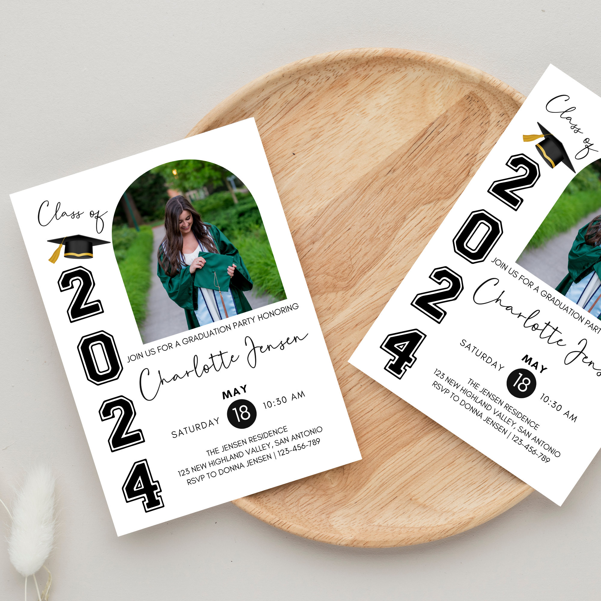 Minimalistic Graduation Party Invitation - Senior Announcement, Grad ...
