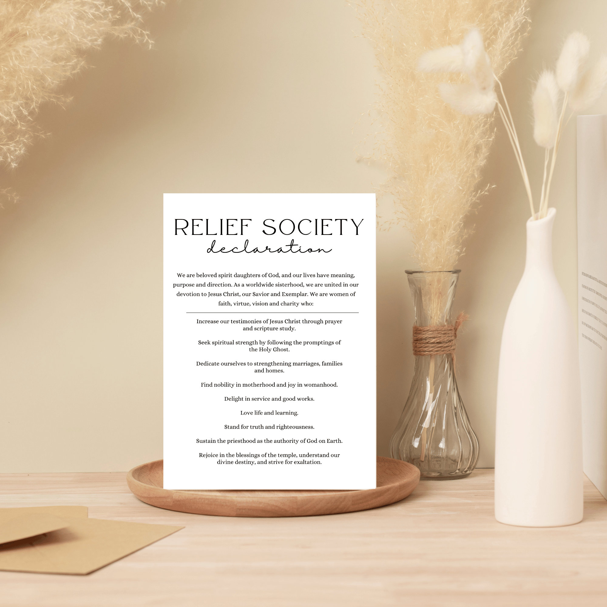 Relief Society Declaration, Church of Jesus Christ Print, LDS Relief ...