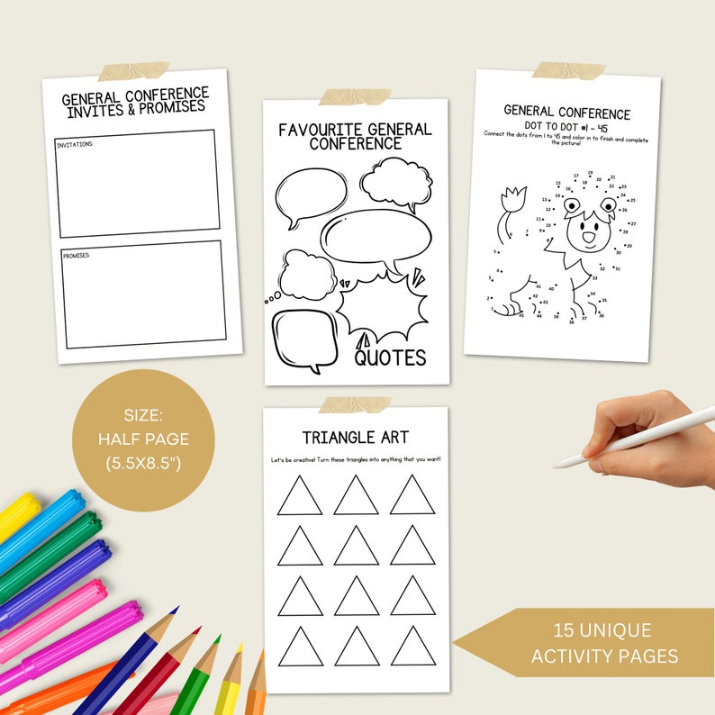 Colorful LDS Primary Conference Activity Booklet for Kids - Instant ...