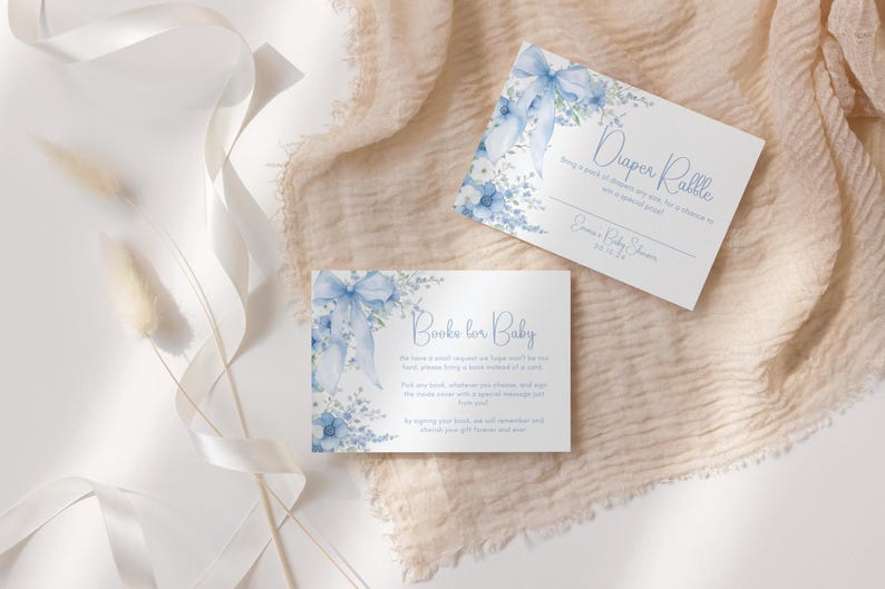 Blue Baby in Bloom Baby Shower Suite, Floral Baby Shower, Boy Baby in ...