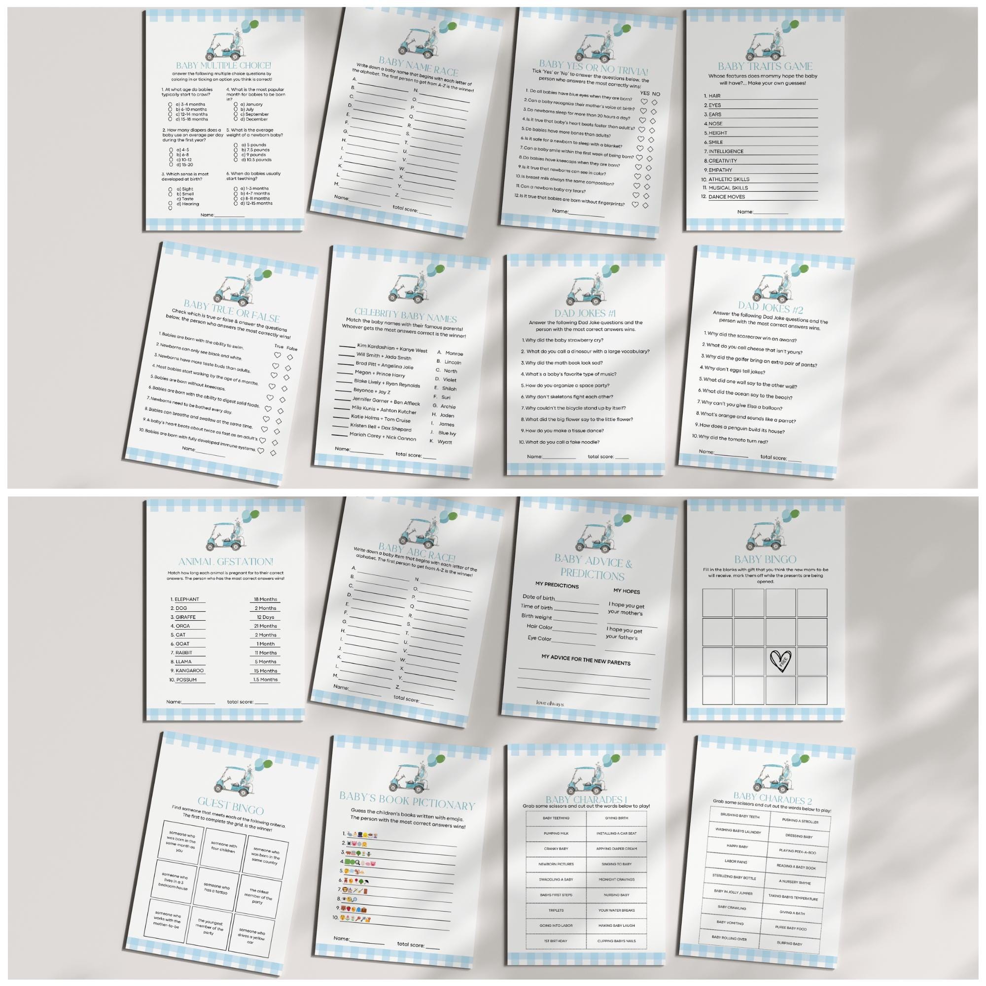 Little Putter Baby Shower Bundle - Golf Baby Shower, Instant Download ...