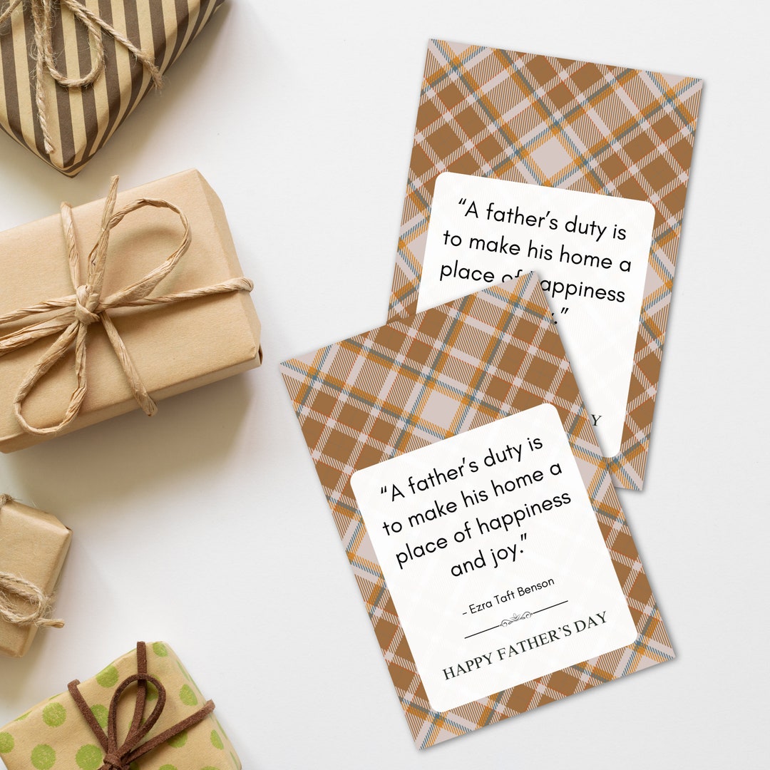 LDS Fathers Day Printable, Fathers Day Ministering Card, Fathers Day ...