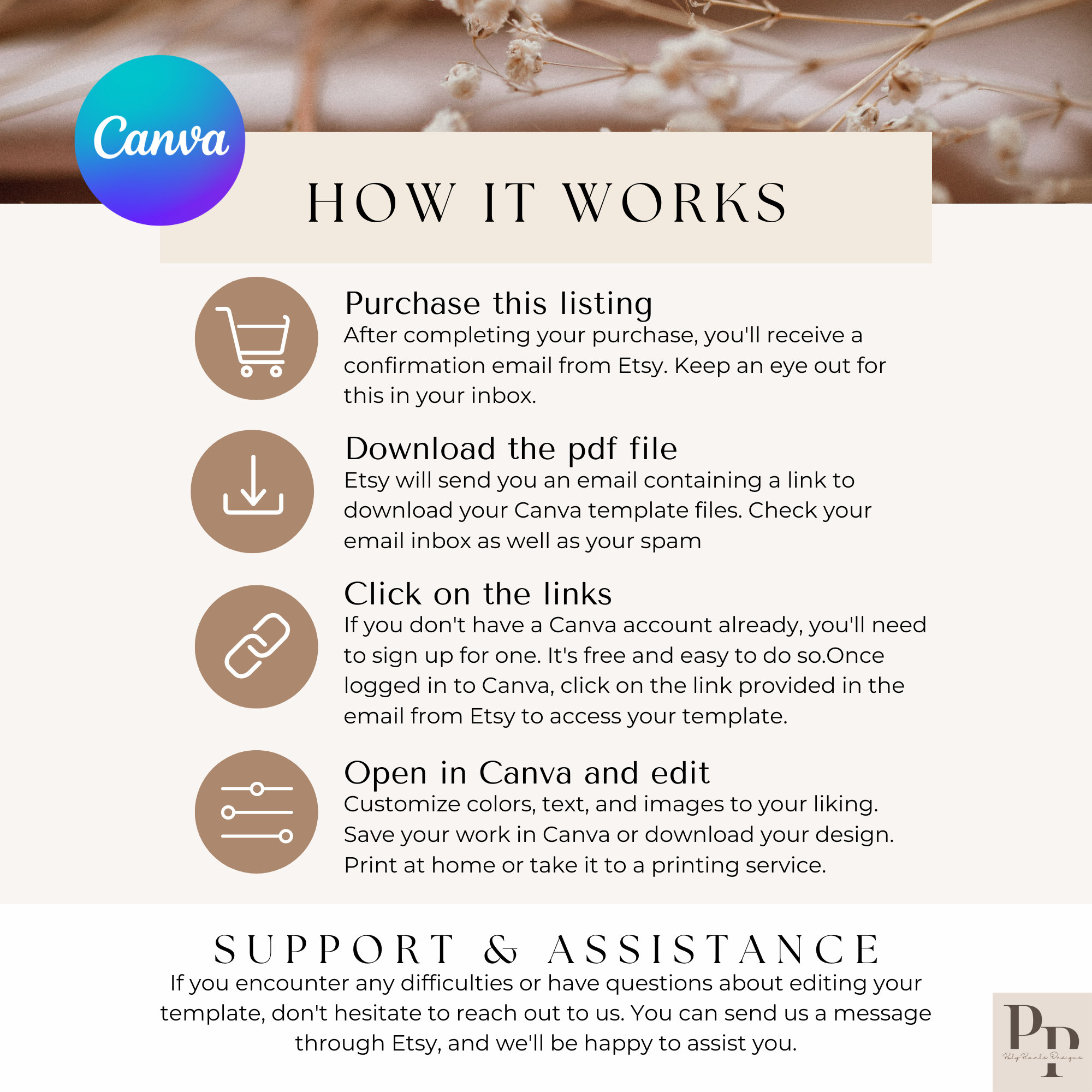 LDS Baptism Program Editable Template Minimalistic Editable Template ...