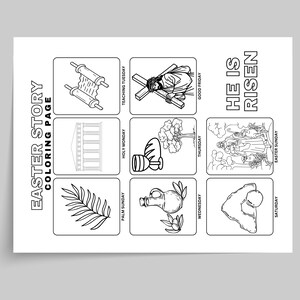 LDS Easter Story Worksheet, Primary LDS Easter Coloring Page, He is ...
