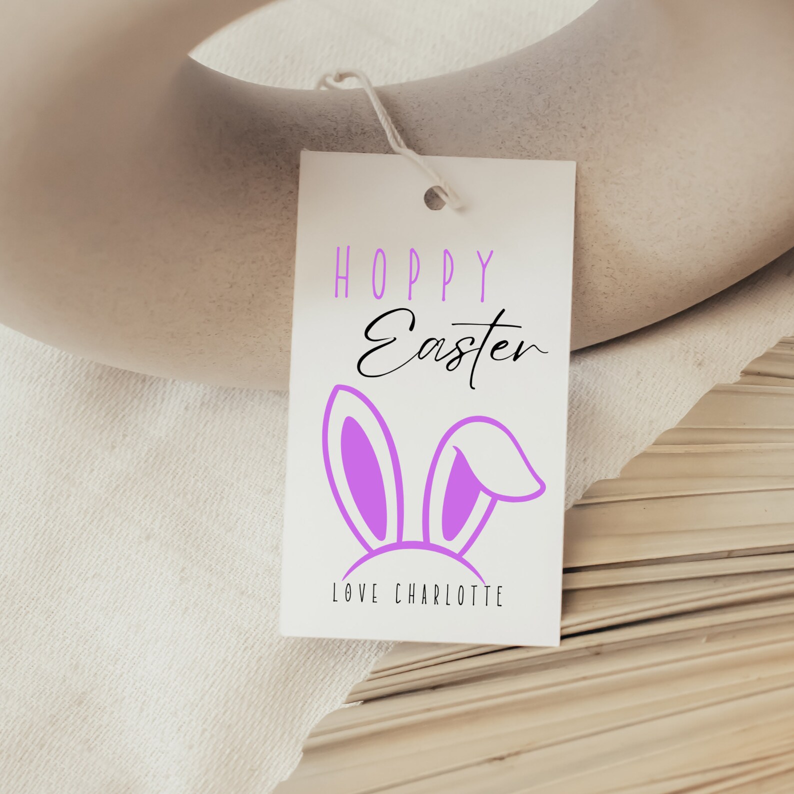 Easter Gift Tag Template - Easter Gift Tag, Treat Bag Tag - Easter ...