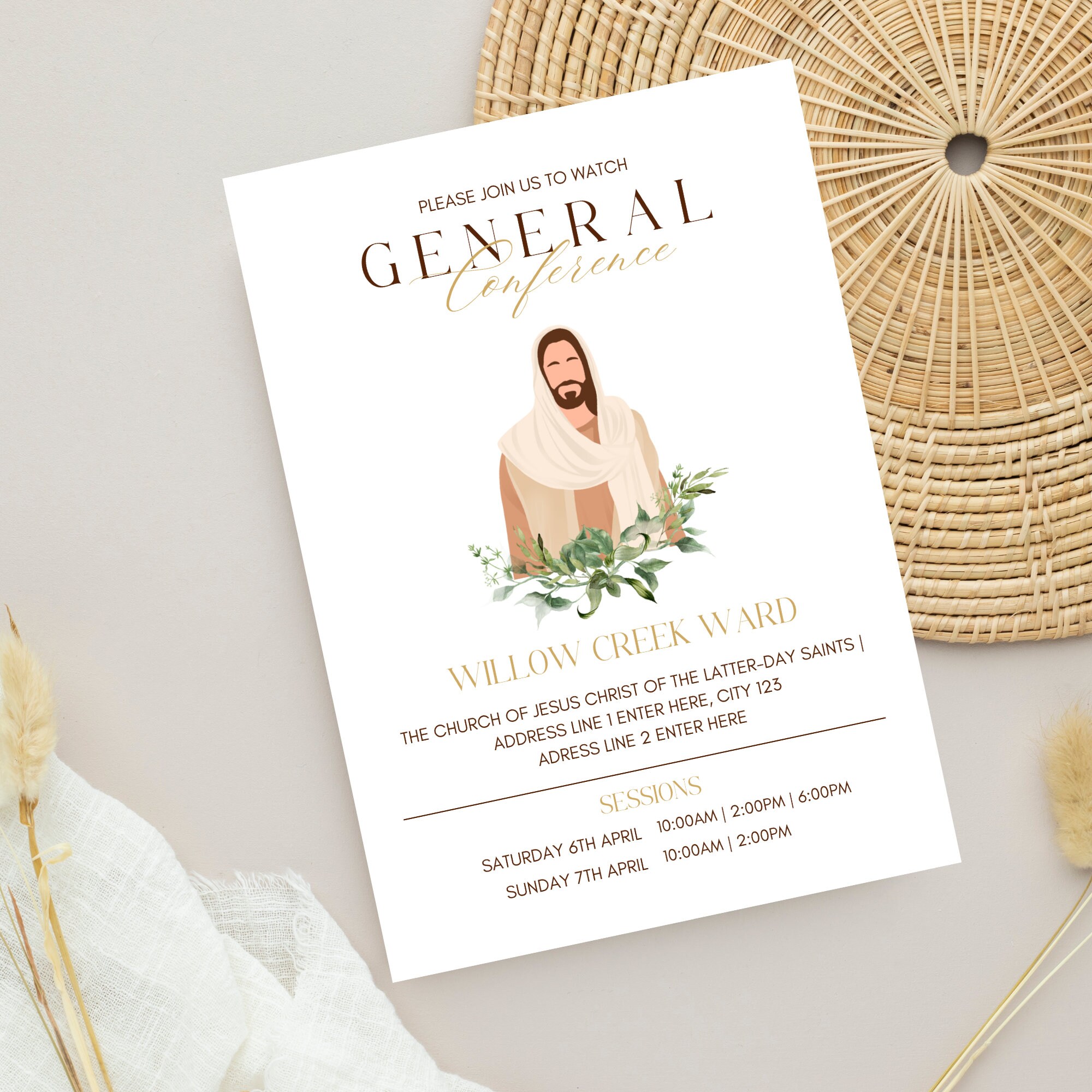 LDS General Conference Invitation Template Lds Church General ...