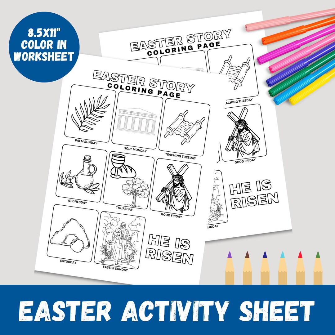 LDS Easter Story Worksheet, Primary LDS Easter Coloring Page, He is ...