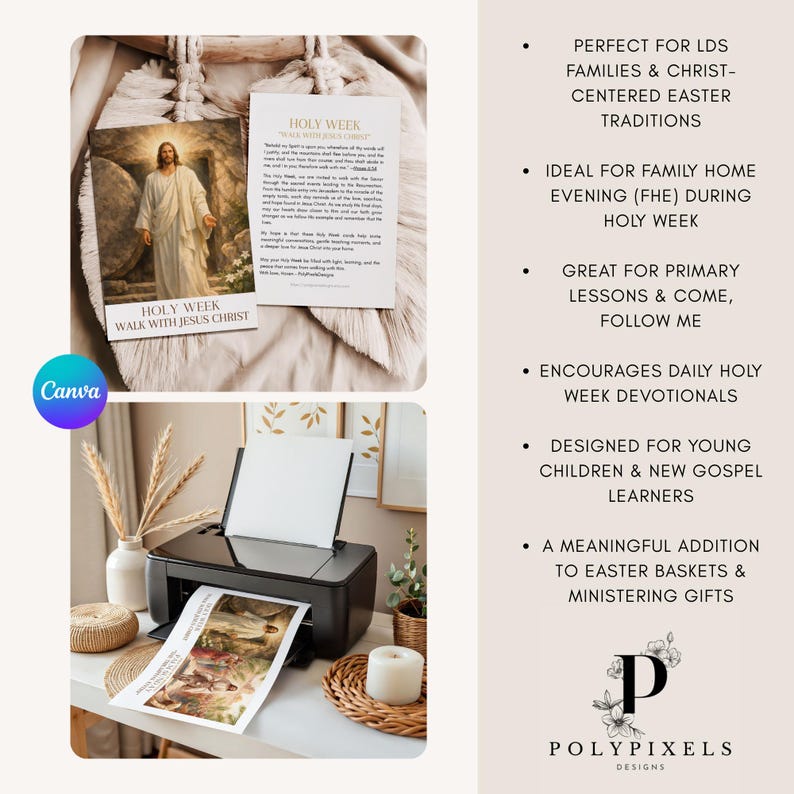 LDS Holy Week Story Cards - Walk With Jesus Christ, Easter Printable ...