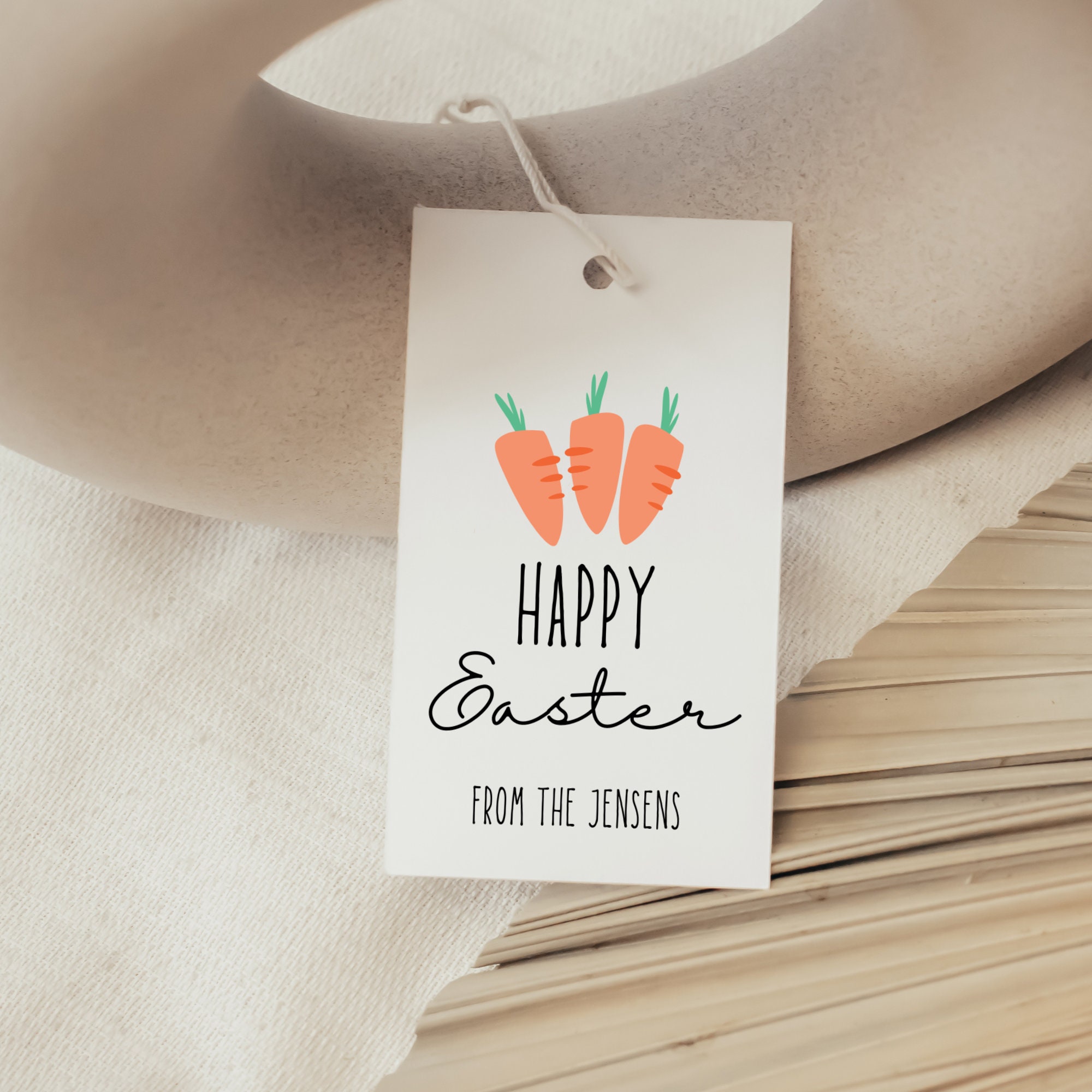 Easter Gift Tag Template - Easter Gift Tag, Treat Bag Tag - Easter ...