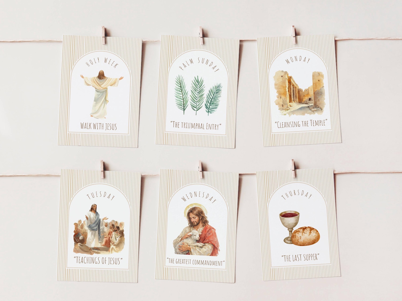 LDS Holy Week Story Cards, Christ-centered Easter Printable for ...
