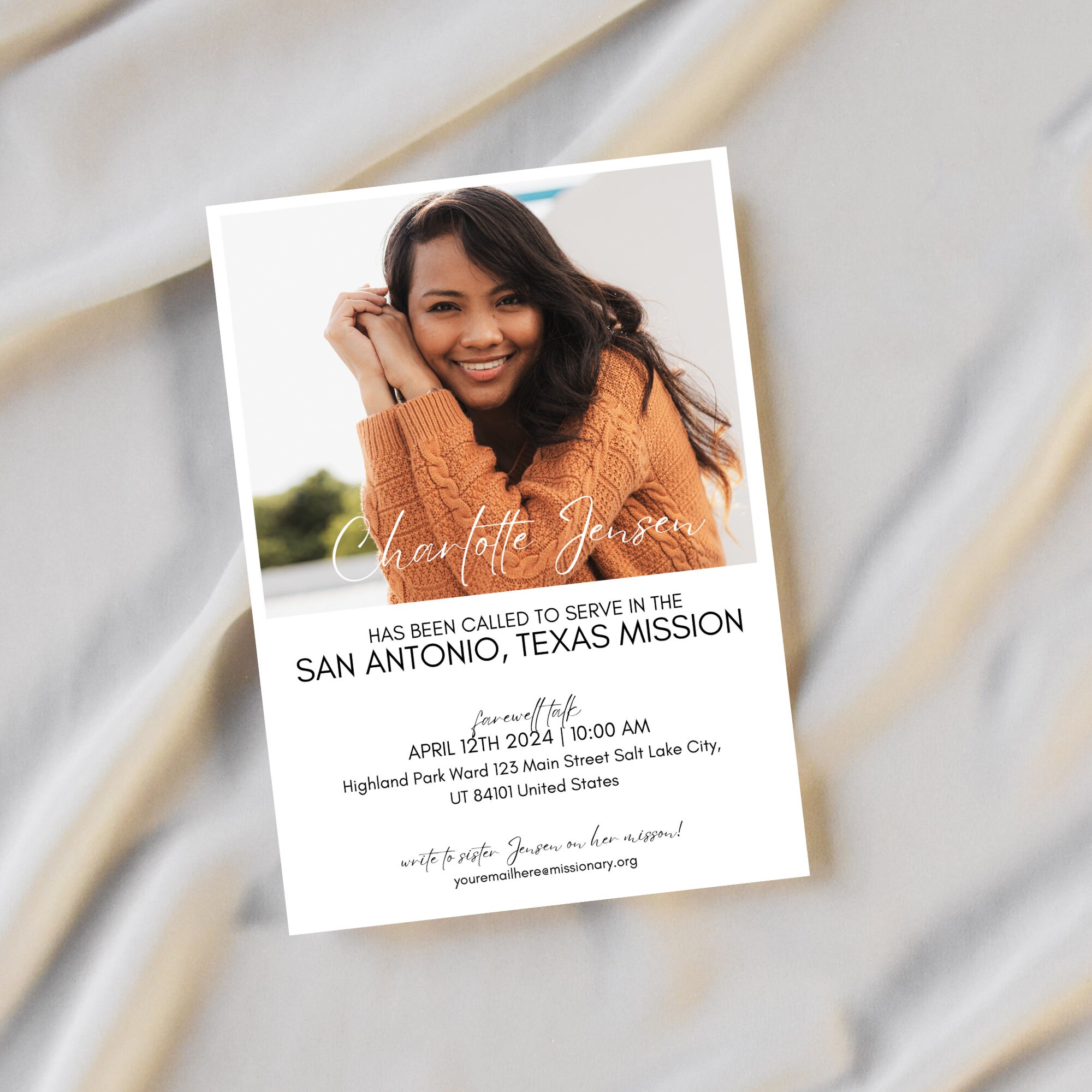 LDS Mission Farewell Invitation | Called to Serve Announcement Invite ...