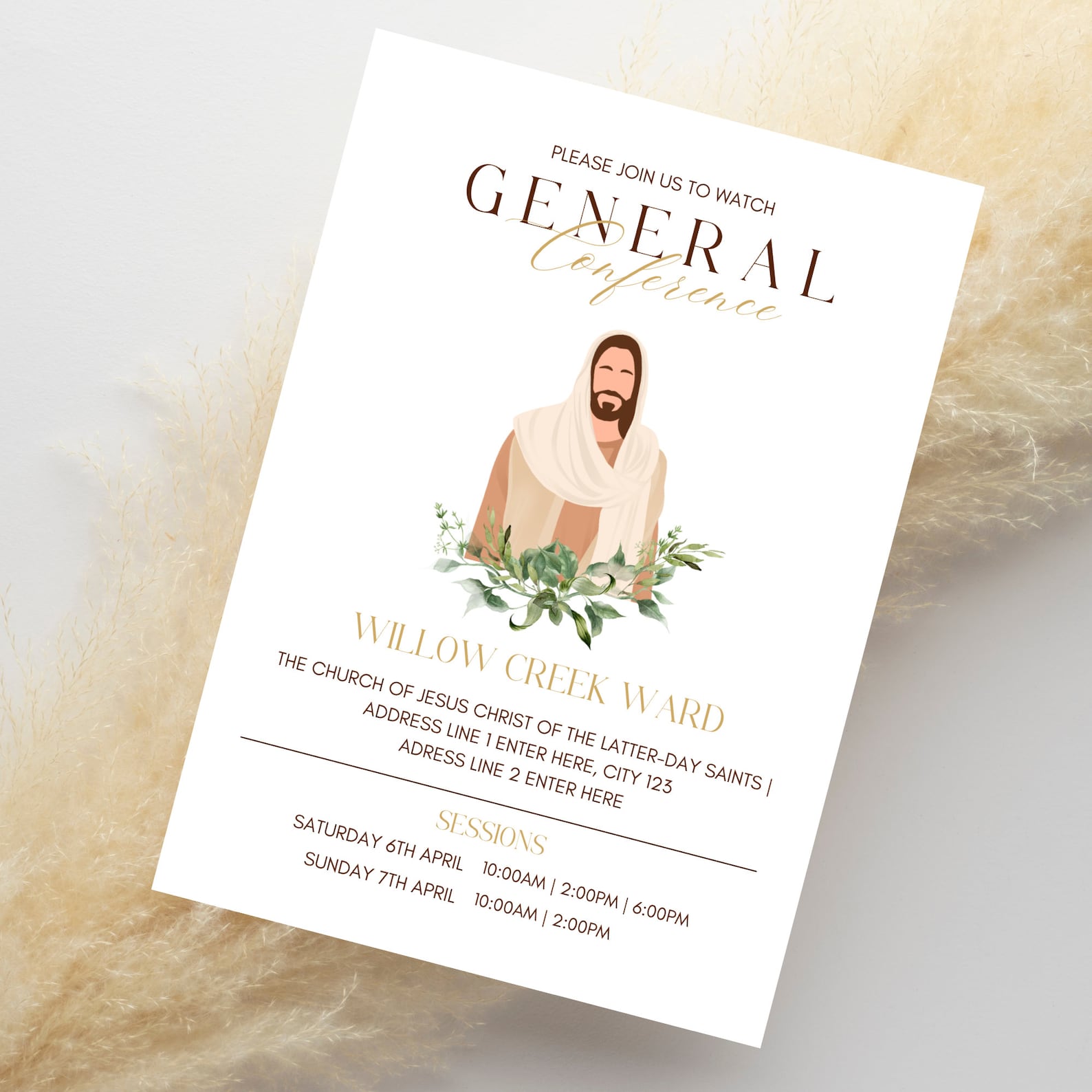 LDS General Conference Invitation Template - Lds Church General ...
