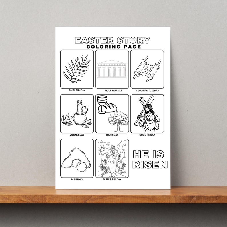 LDS Easter Story Worksheet, Primary LDS Easter Coloring Page, He is ...