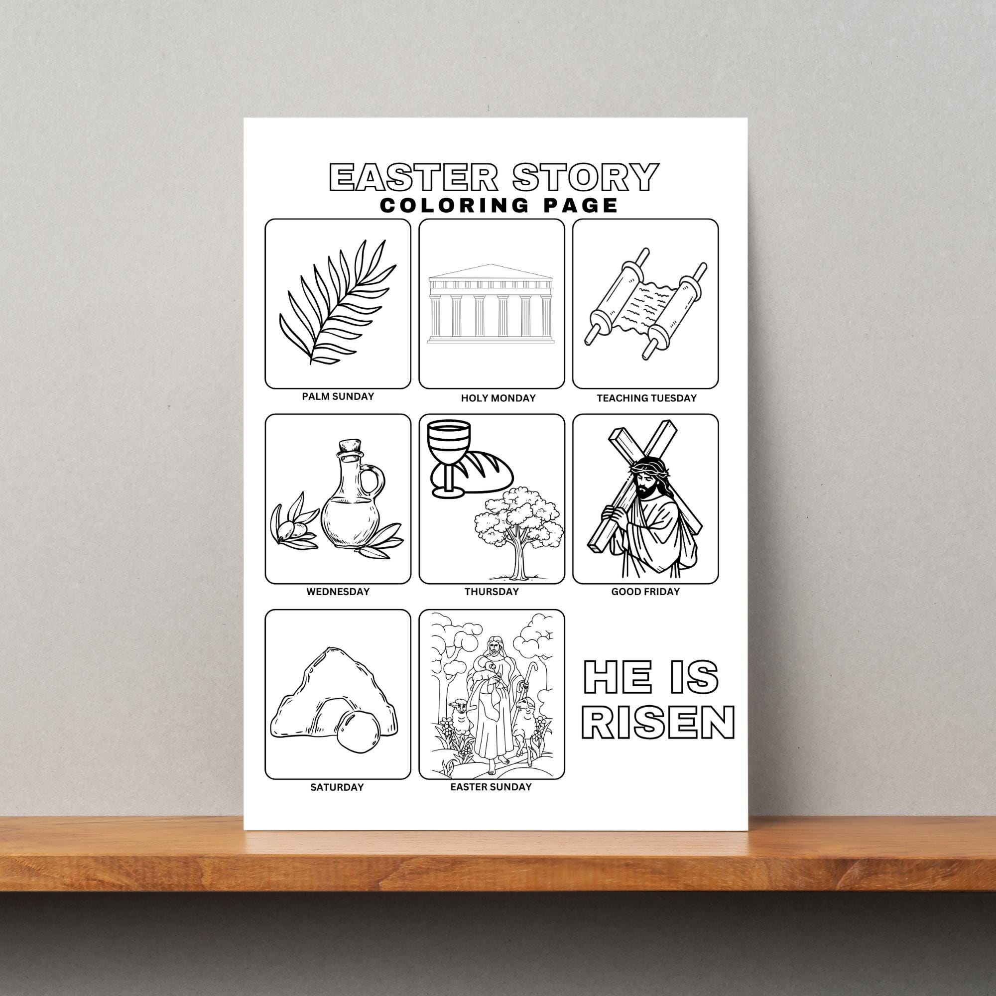 LDS Easter Story Worksheet, Primary LDS Easter Coloring Page, He is ...