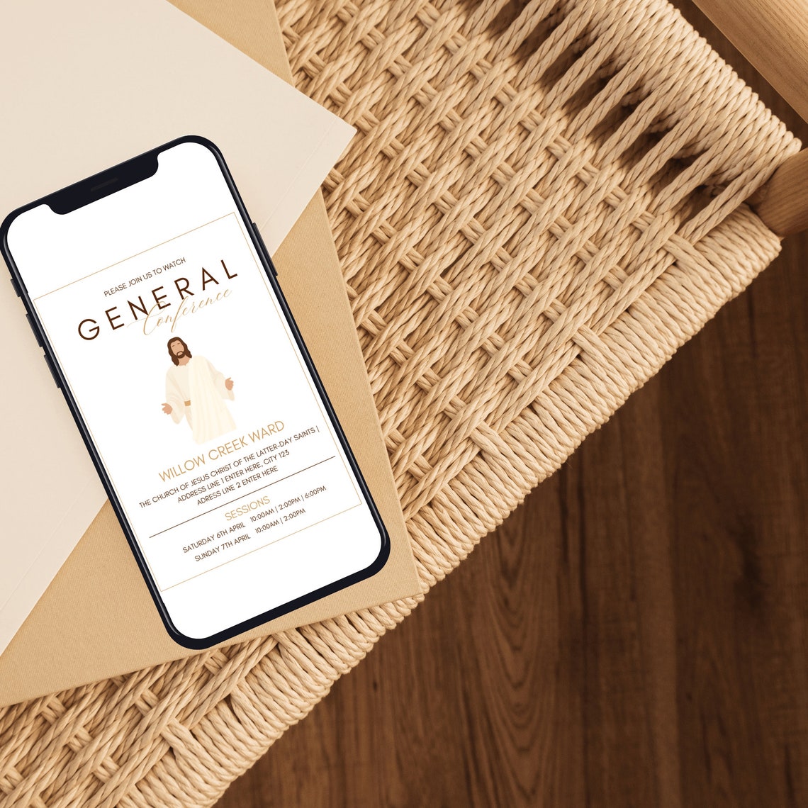 LDS General Conference Invitation Template - Customizable, Instant ...