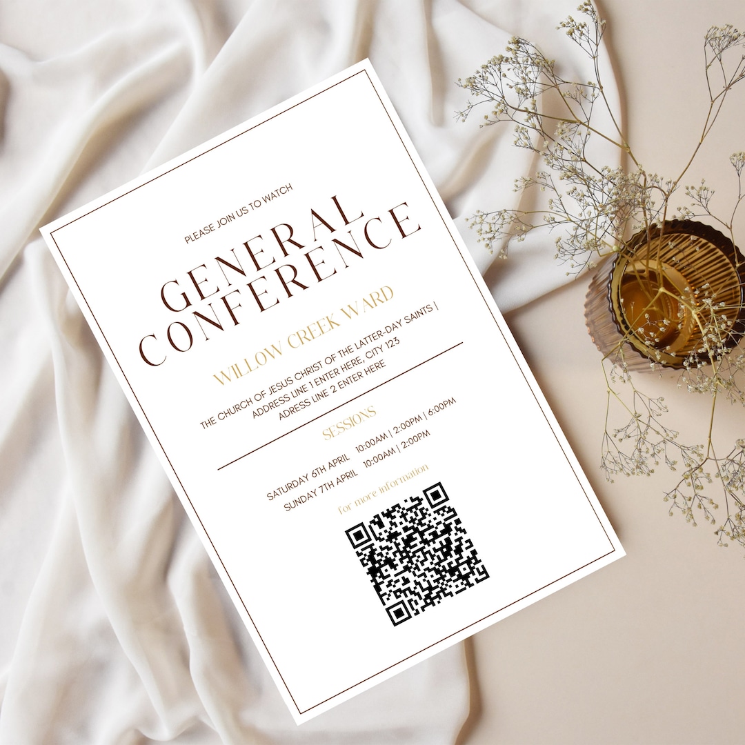 LDS General Conference Invitation Template - Lds Church General ...
