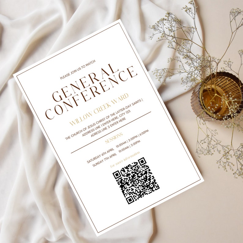 LDS General Conference Invitation Template - Lds Church General ...