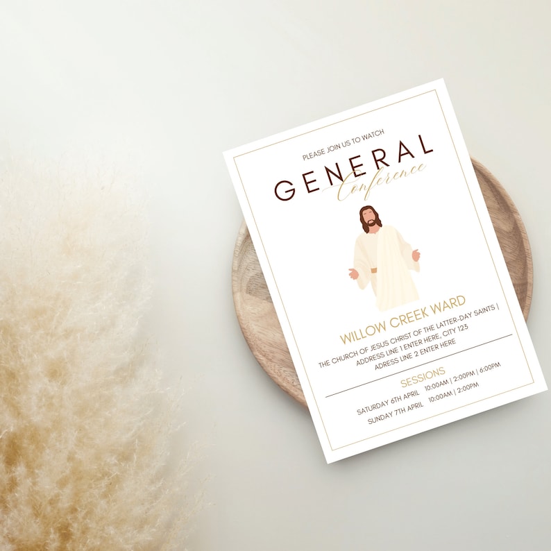 LDS General Conference Invitation Template - Lds Church General ...