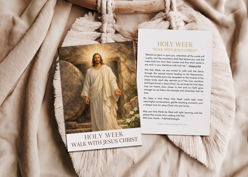 LDS Holy Week Story Cards - Walk With Jesus Christ, Easter Printable ...
