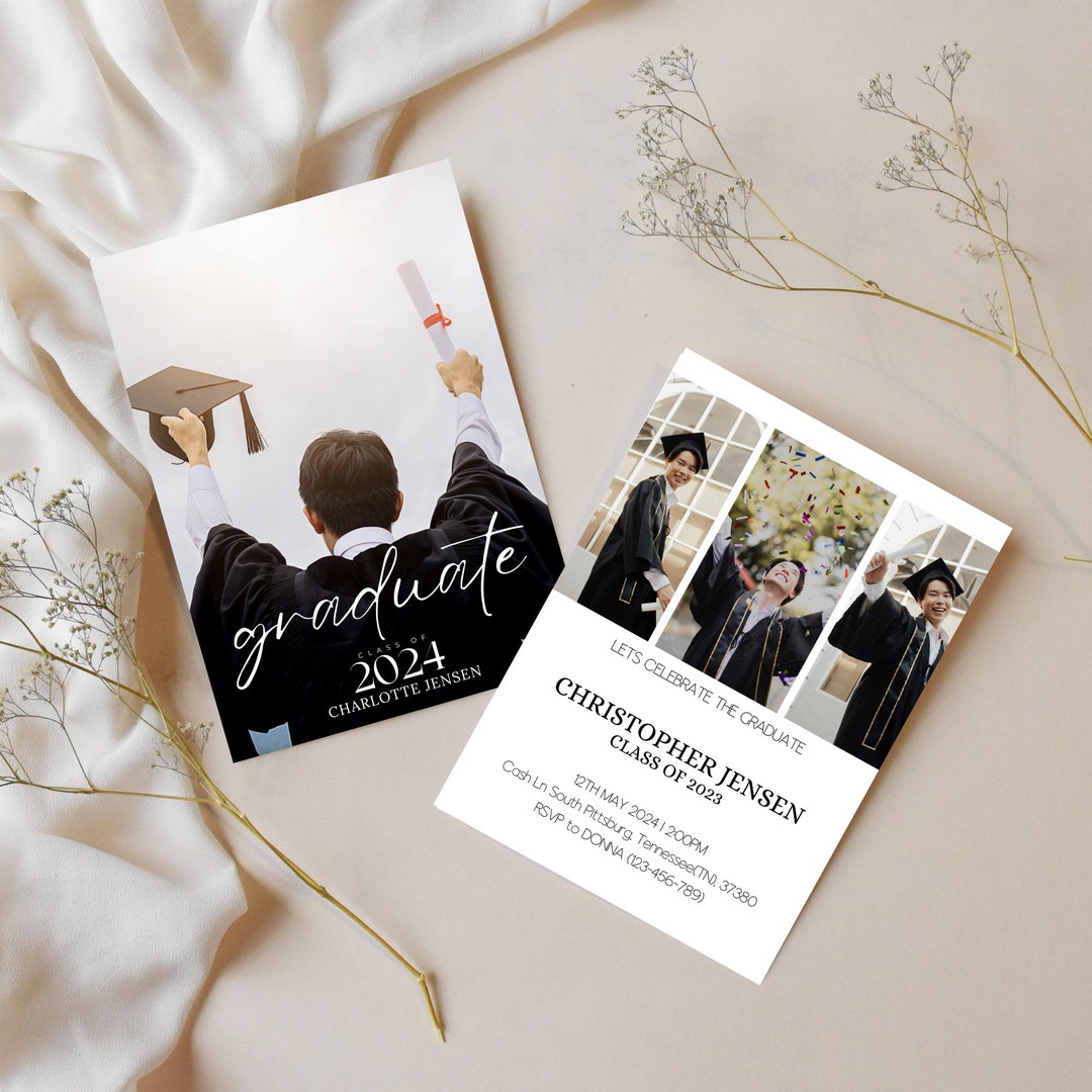 Graduation Party Invitation - Senior Announcement, Grad Announcement ...