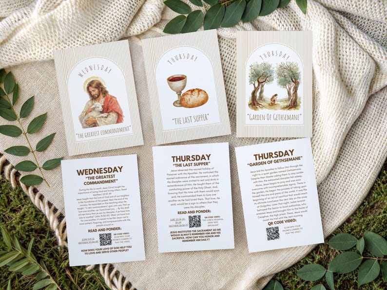 LDS Holy Week Story Cards, Christ-centered Easter Printable for ...