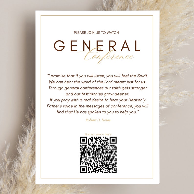LDS General Conference Invitation Template, Lds Church General ...