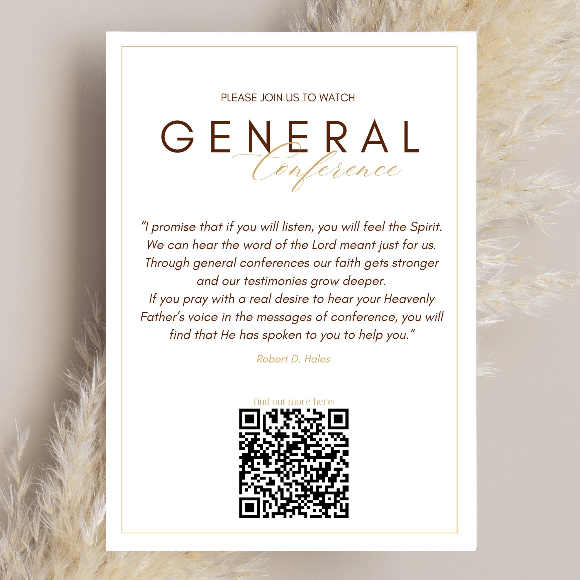 LDS General Conference Invitation Template, Lds Church General ...