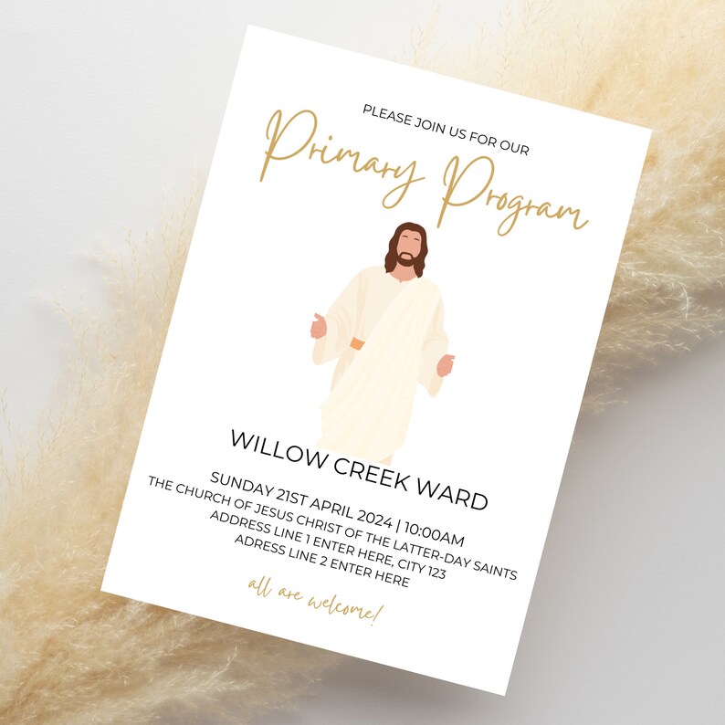 LDS Primary Program Invitation Template - Minimalistic, Primary Program ...