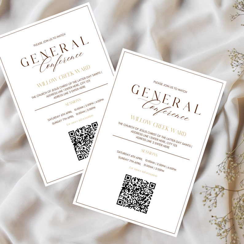 LDS General Conference Invitation Template - Lds Church General ...