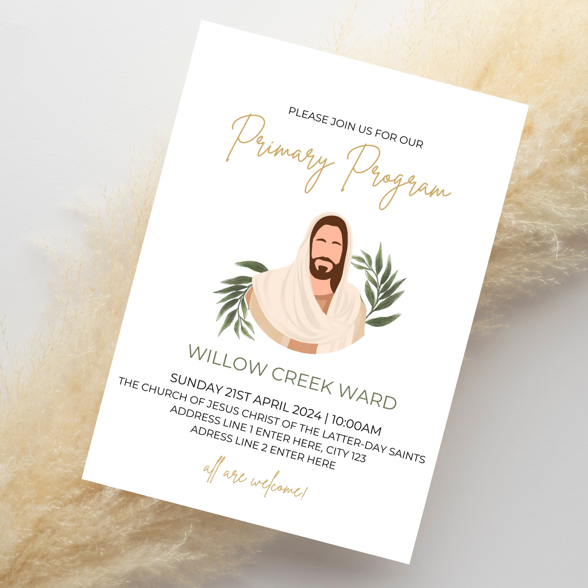 LDS Primary Program Invitation Template - Minimalistic, Primary Program ...