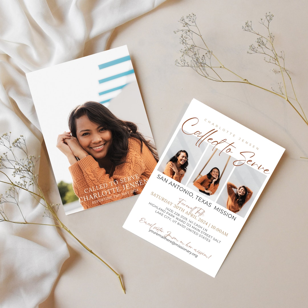 LDS Mission Farewell Invitation | Called to Serve Announcement Invite ...