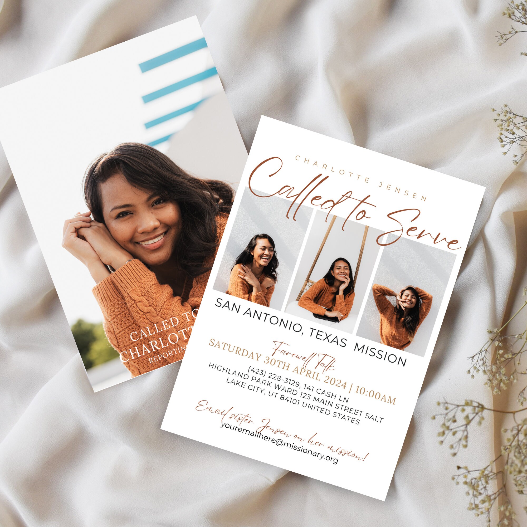 LDS Mission Farewell Invitation Called to Serve Announcement Invite ...