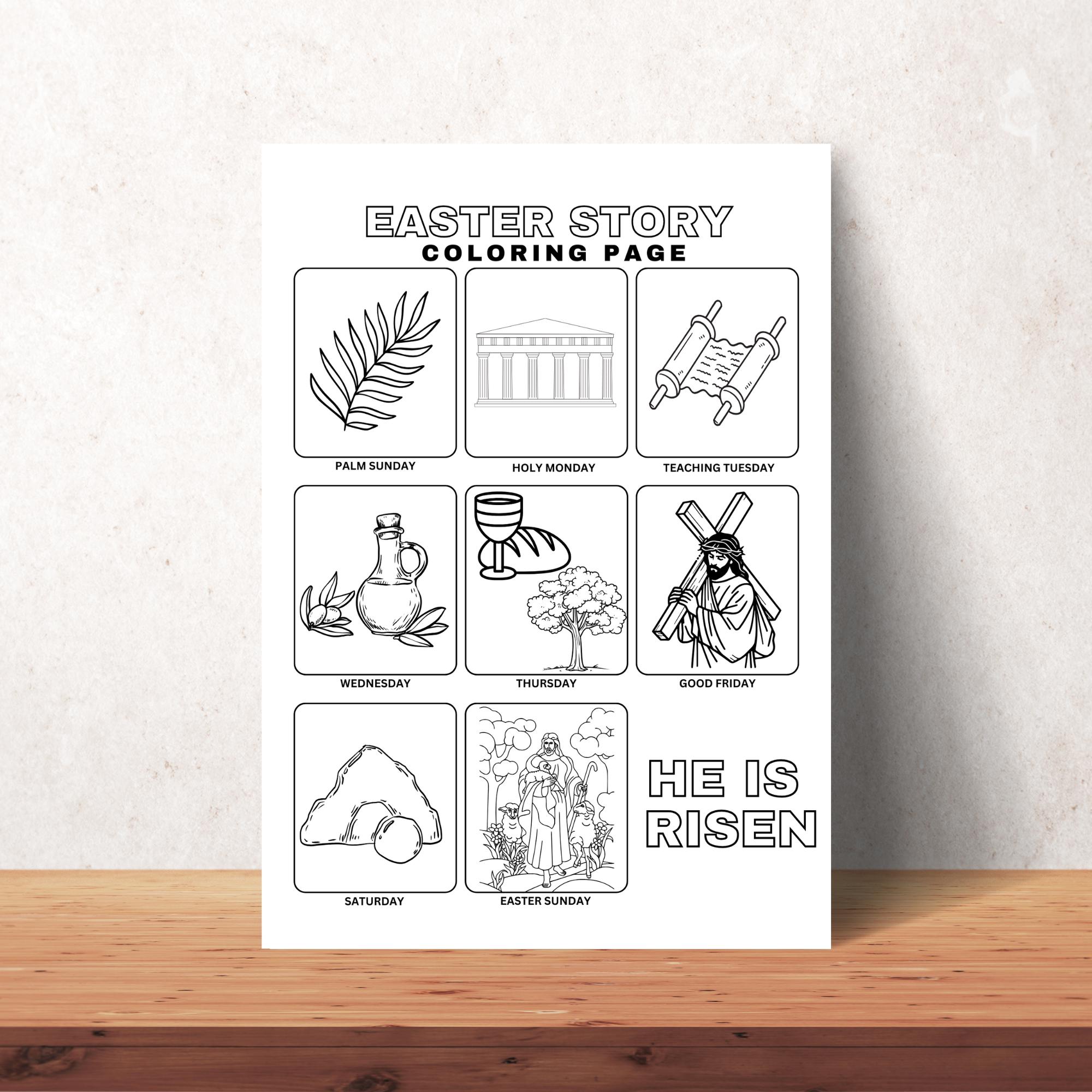 LDS Easter Story Worksheet, Primary LDS Easter Coloring Page, He is ...