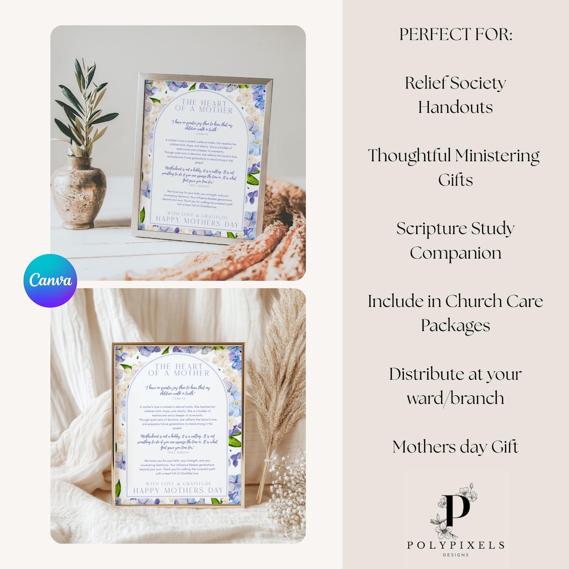 LDS Mothers Day Devotional Printable, Relief Society Gift, Lds Mothers ...