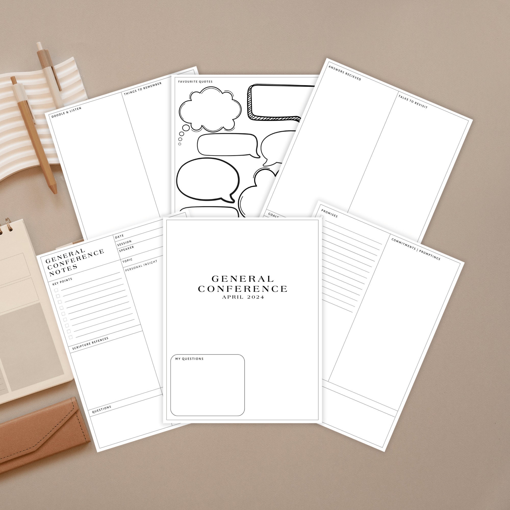 LDS General Conference Note Printable - General Conference, Conference ...